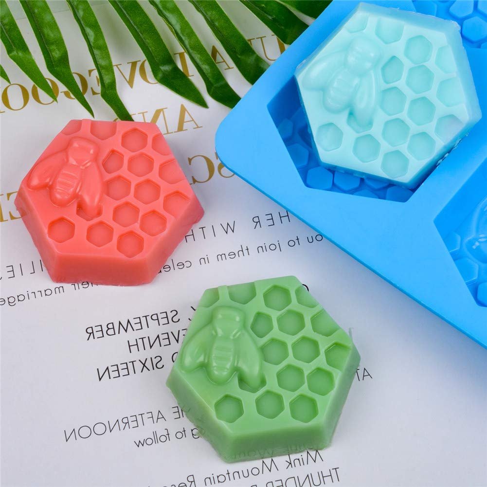 3D Bee Honeycomb Soap Molds Hexagon | JINDEAL INC