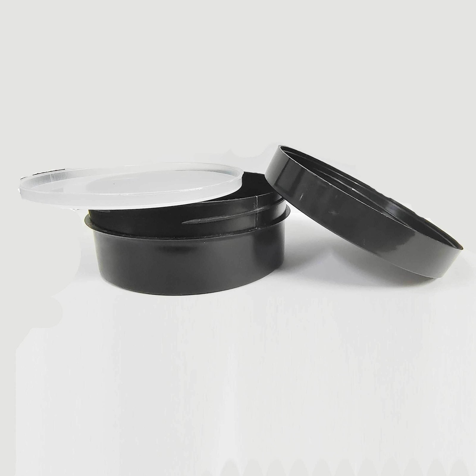 Body Butter Jar 200ml Black with Lid (Like Body Shop jar)
