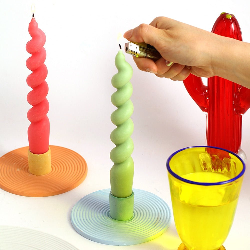 Vedini Spiral Taper Candle Silicone Mold Candle Making Supplies