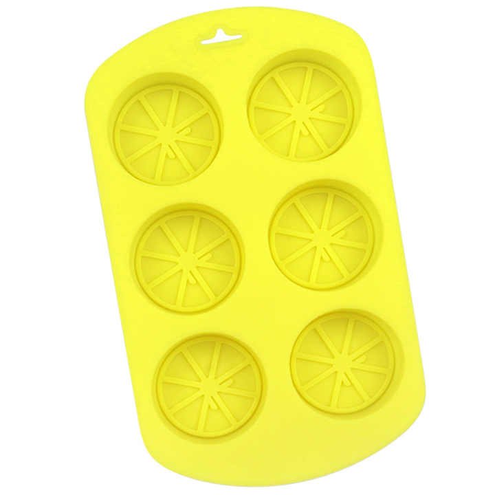 Vedini 6 Cavity fruit lemon shape silicone cake mold